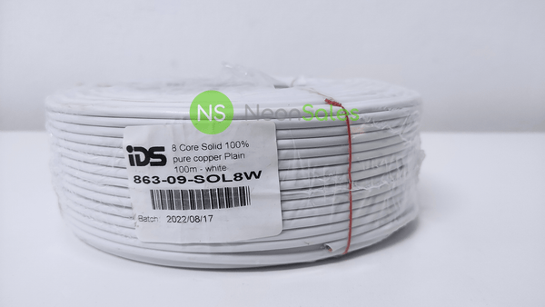 IDS 8 CORE SOLID CABLE 100M - PURE COPPER | Neon Sales – NeonSales