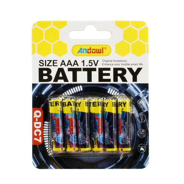 ANDOWL AAA 1.5V ALKALINE BATTERY - 6's - Q-DC7 | NeonSales