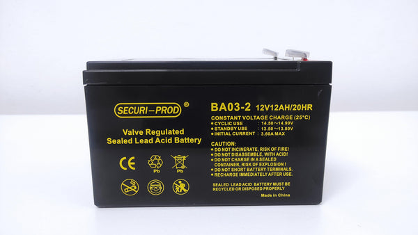 SECURI-PROD 12V 12AH LEAD ACID BATTERY | NeonSales