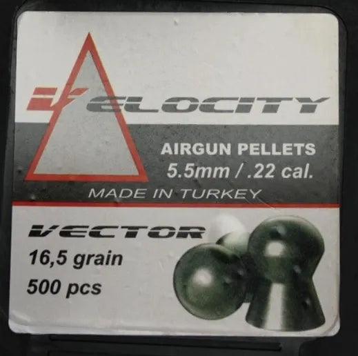 VELOCITY VECTOR .22 CAL (16.5 GR) PELLETS - 500's | NeonSales