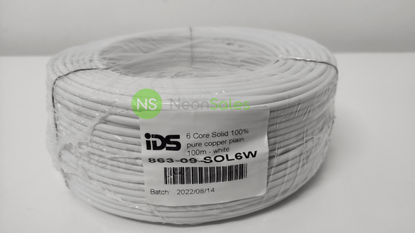 IDS 6 CORE SOLID CABLE 100M - PURE COPPER | NeonSales